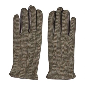 Gran Sasso Fischgr&auml;t-Wollhandschuhe - - Accessories - Herren - Braun - M