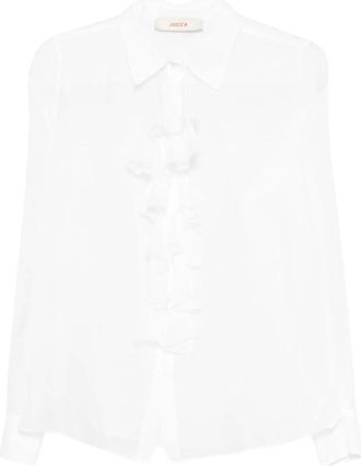 Jucca Femme, Blouses et Chemises, Blanc, Taille: 38 FR Shirt With Ruffles