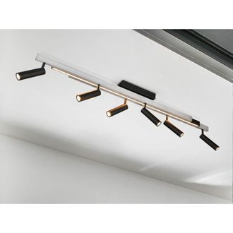 Trio Leuchten Led Deckenstrahler zeno ausziehbar, 6 Spots Schwarz Silber, max. Breite 180cm