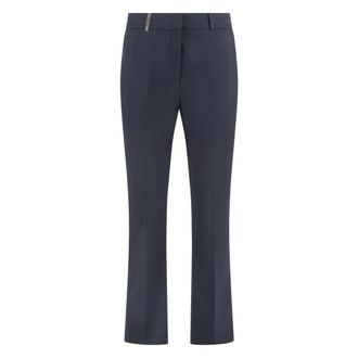 PESERICO Baumwollhose mit Taschen - - Trousers - Damen - Blau - S