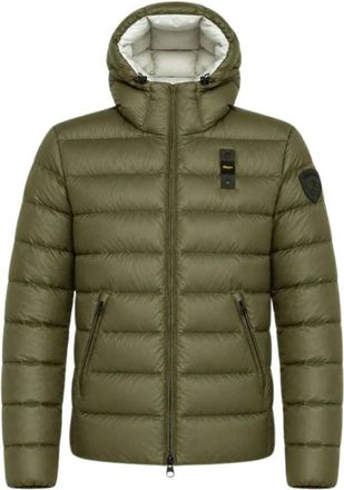 Blauer Homme, Vestes, Vert, Taille: S Veste matelass&eacute;e matelass&eacute;e &agrave; canaux horizontaux