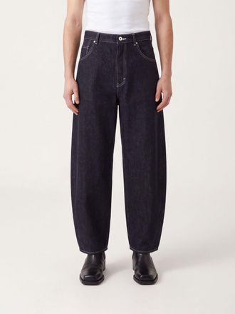 Comme Des Gar&ccedil;ons Jean baggy large en denim de coton bleu &agrave; taille mi-haute