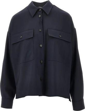Max Mara pocket overshirt - Blau