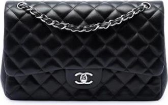 Chanel Pre-owned Sac Bandouli&egrave;re Vintage Matelass&eacute; &agrave; Double Rabat - Femme - Pre-owned - Noir - Taille: ONE Size
