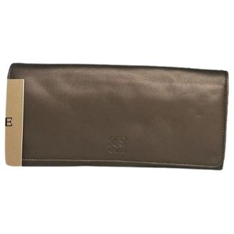 Loewe Pre-owned Leder Portemonnaie - - Pre-owned - Damen - Grau - ONE SIZE