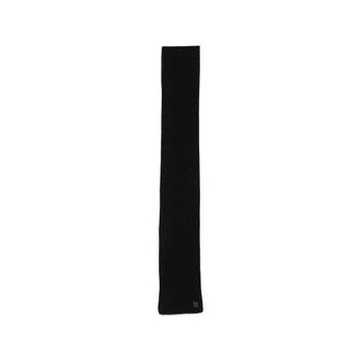 Saint Laurent Chunky-knit Logo-patch Scarf