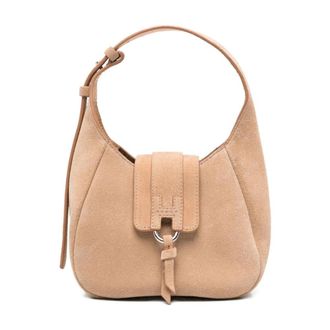 Hogan Femme, Sacs, Beige, Taille: ONE Size Mini Sac Cabas &agrave; D&eacute;tail Anneau