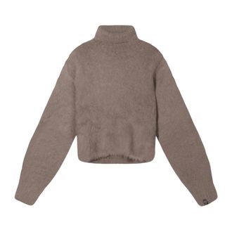 10 Days Cropped Rollkragen-Strick - - Knitwear - Damen - Braun - XS