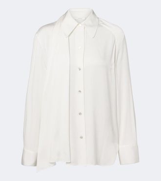Vince Blouse en satin de soie m&eacute;lang&eacute;e