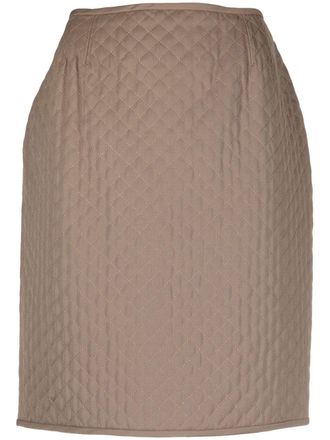 Jean Paul Gaultier jupe matelassée à taille haute (années 1990) - Marron