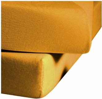 Fleuresse Fleuresse Jerseyspannlaken, sonnengelb, 110 x 200 - 120 x 200 cm