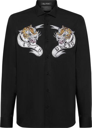Philipp Plein Slim-Fit-Hemd Tattoo