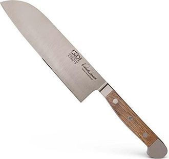 Gude Solingen - Santoku Messer geschmiedet, 18 cm, Fasseichenholz, ALPHA FASSEICHE, Doppelkropf, Handmade Germany