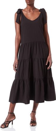 Part Two Damen Povlapw Dr Dress Relaxed Fit Kleid, Schwarz, 42 EU