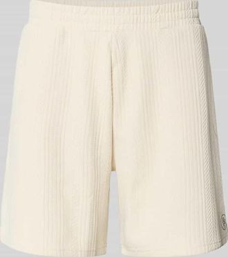 Review Shorts mit Strukturmuster und elastischem Bund