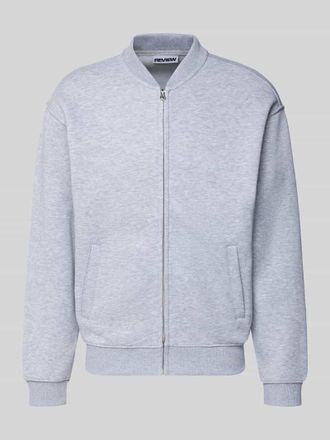 Review Gezippte Sweatjacke mit College-Kragen