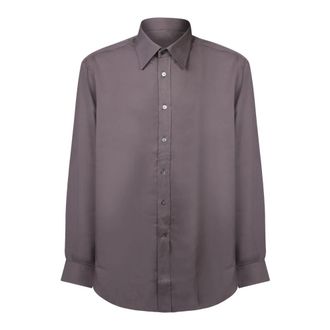 Dell'Oglio Beige- elegante Hemden - - Shirts - Herren - Grau - XL