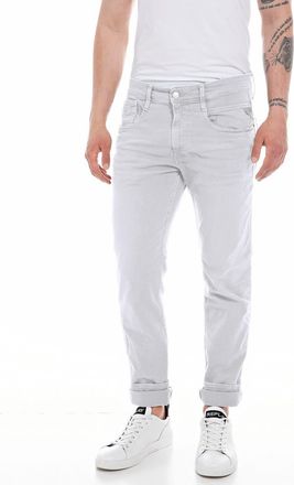 Replay Herren Jeans Anbass Slim-Fit, Chalk Grey 802 (Grau), 27W / 32L
