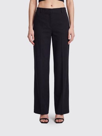Khaite Pantalon de tailleur taille haute en lin m&eacute;lang&eacute;