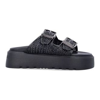 Casadei Femme, Chaussures, Noir, Taille: 41 EU Sandales Slide Chic pour Femmes