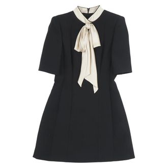 Valentino Woll- und Seiden-Minikleid - - Dresses - Damen - Schwarzk - M