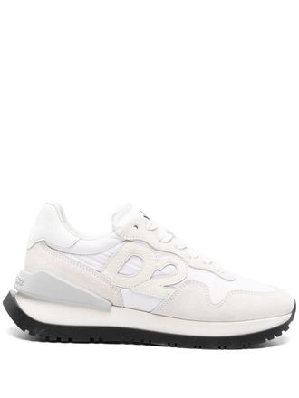 Dsquared2 baskets lacées à patch logo - Blanc