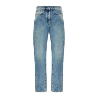 Balmain Gerade geschnittene verwaschene Jeans aus Denim - - Jeans - Damen - Blau - L