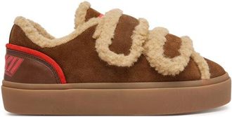 INUIKII Sneakers Lila Shearling Low Velcro 1001.001.0561.150 Braun