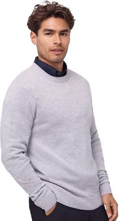 Danish Endurance Pull en Laine Mérinos et Mélange de Cachemire, Tricot de Première Qualité pour Hommes Gris Clair Mélangé XL