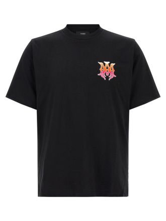 Amiri Logo-Gradient Print T-Shirt - Black