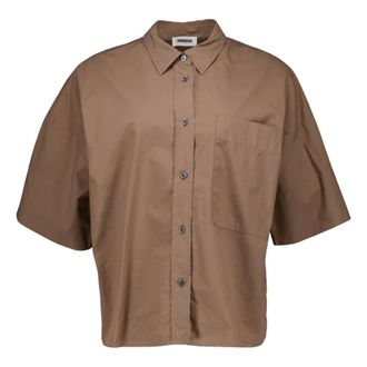 Zenggi Zenggi, Femme, Blouses et Chemises, Brun, Taille: 42 FR Poplin Boxy Shirt