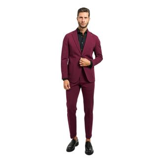 Mulish Homme, Costumes, Rouge, Taille: 2XL Costume Bordeaux Slim Fit avec Epingle