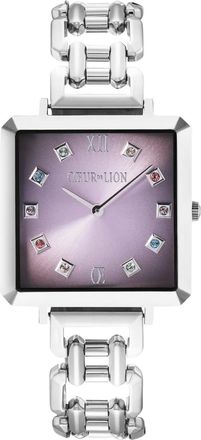 Coeur de Lion Uhr - Uhr Iconic Cube Orchid Ice Statement - Gr. unisize - in Silber - f&uuml;r Damen