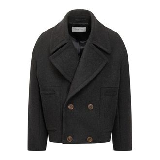 Lanvin Kurzer Caban aus Wolle - - Coats - Herren - Grau - L