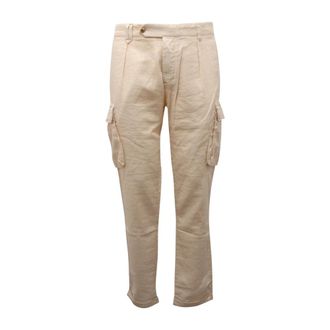 Officina36 Cargo Baumwoll-/Leinenhose - - Jeans - Herren - Wei&szlig; - S