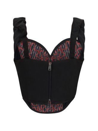 Vivienne Westwood Womens Sunday Corset Top Black Polyester