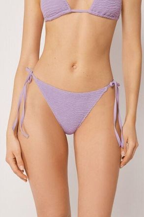 Calzedonia Bikinihose Mit Schmalen B&auml;ndchen Crinkle Waves Violett