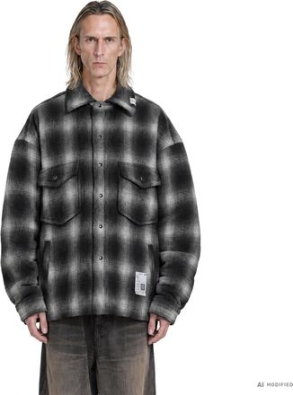 Miharayasuhiro Check Puffer Overshirt