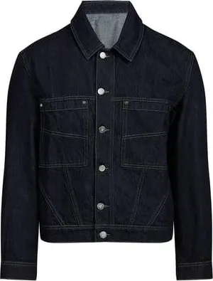 LGN Louis Gabriel Nouchi Veste denim droite col classique en coton