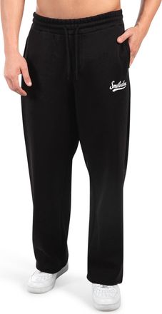 Smilodox Jogginghose Herren Lorik, Bequeme Sweathose mit Logo-Detail, elastischem Bund mit Kordelzug, seitlichen Eingrifftaschen, geradem Beinabschluss und wei
