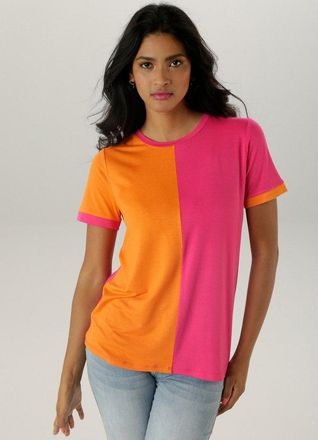 Aniston T-Shirt mit trend- und farbstarken Colorblock