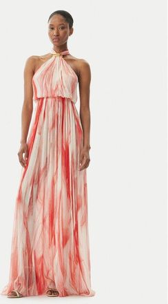 Elisabetta Franchi Sommerkleid ABR4752E2 CP9 Rot Regular Fit