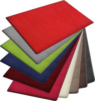 Casa Pura Teppich Noblesse | viele Größen | mit GUT-Siegel | flauschig getufteter Flor in modernen Farben | für Wohnzimmer, Schlafzimmer, Jugendzimmer (rot, 100