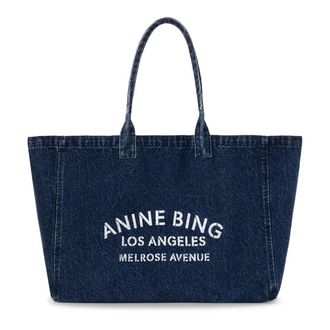Anine Bing Leo Denim Tote - - Bags - Damen - Blau - ONE SIZE