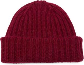 Le Bonnet LBL-026 Ribbed Lambswool Beanie - Red
