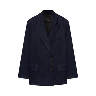 Anine Bing Aretha Blazer - - Jackets - Damen - Blau - S