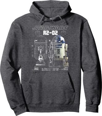 Star Wars R2-D2 Astromech Droid Schematic Pullover Hoodie