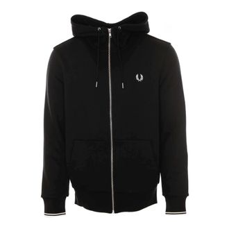 Fred Perry Kapuzen-Sweatjacke mit Rei&szlig;verschluss - - Sweatshirts & Hoodies - Herren - Schwarzk - S