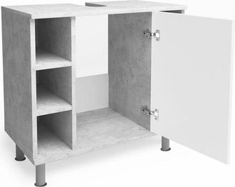 Vicco Waschbeckenunterschrank Fynn, Beton, 60 x 54 cm