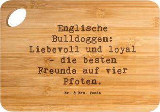 Mr. & Mrs. Panda Schneidebrett Spruch Englische Bulldogge Freunde - Geschenk, Hunderasse, Hundeliebhaber, Tiefe Bindung, vesperbrett, Beste, Hunderassen Charakter, Fr&uuml;